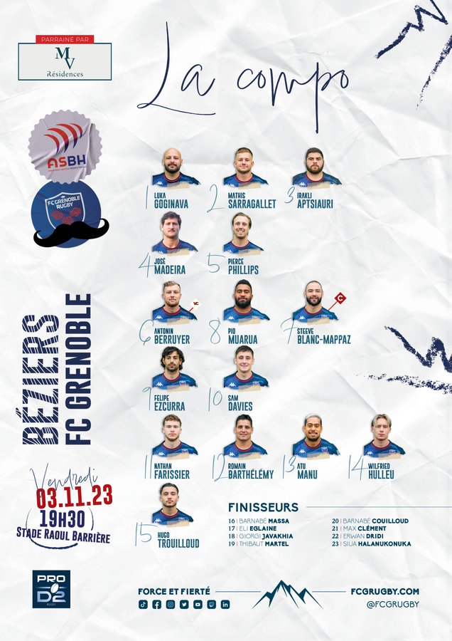 La compo pour Béziers / Forum FCG